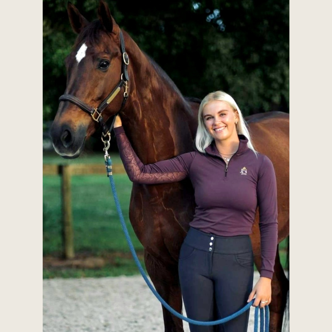 Burgundy Elegant Equestrian Riding Shirt – Dressage Queen Dream